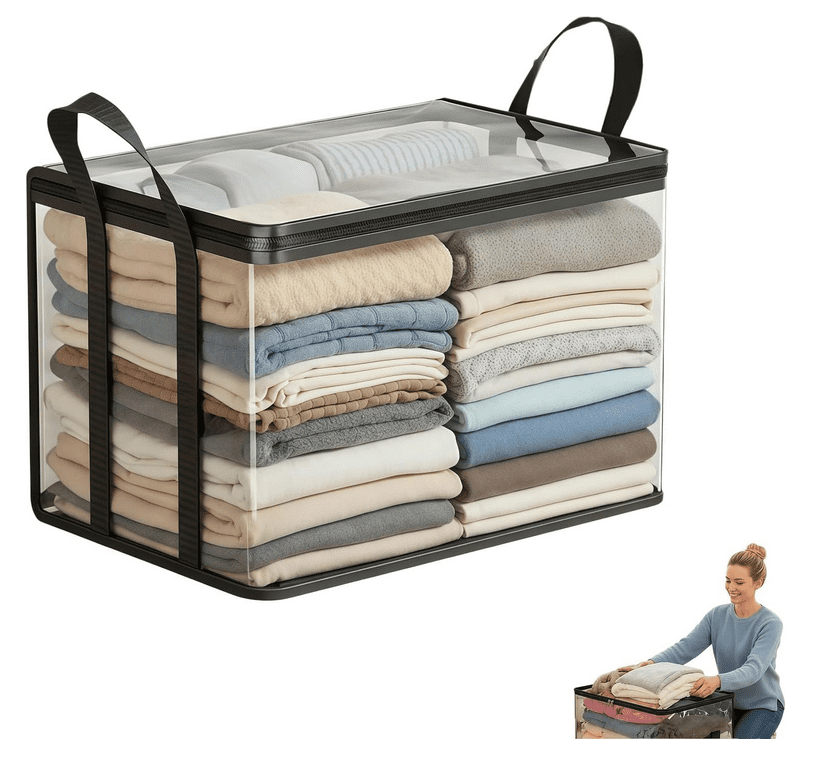 Large Heavy-duty Thick Plastic Clear Storage Bag for Clothes, Massive ...