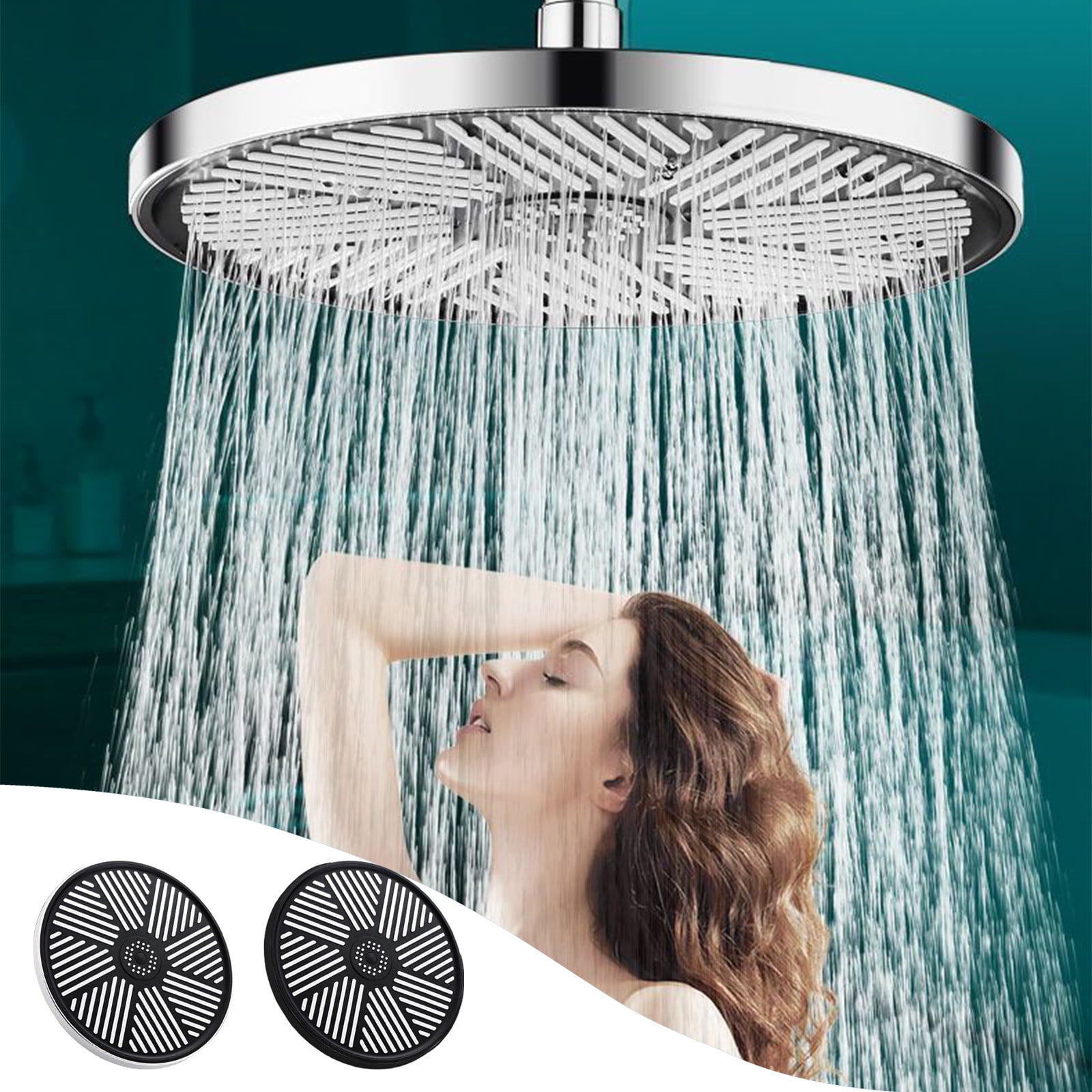 Large High Pressure Shower Head with 10-inch Panel for Strong Water Flow, Ideal for Low Pressure ...
