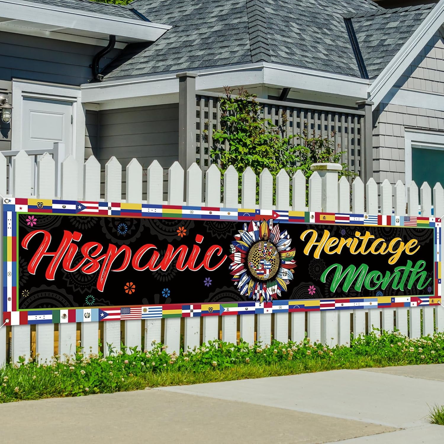Large Hispanic Heritage Month Banner for Fence Latin American Hispanic ...