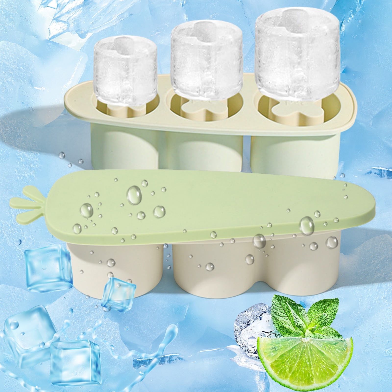 Large Hollow Cylinder Ice Cubes Tray For 30-40 Oz Tumblers & Cups ...