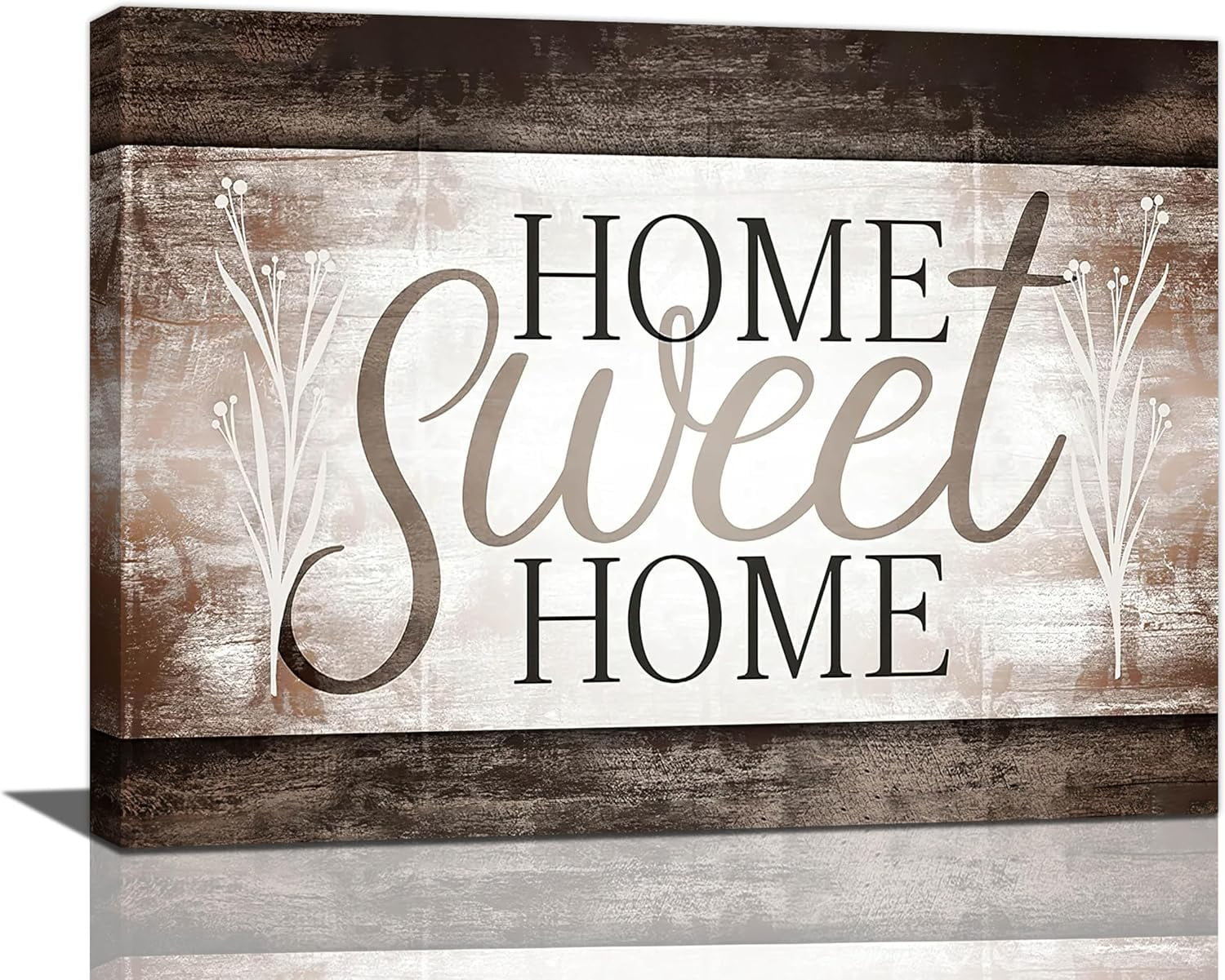 Large Home Sweet Home Wall Art Farmhouse Family Word Sign Pictures Wall ...