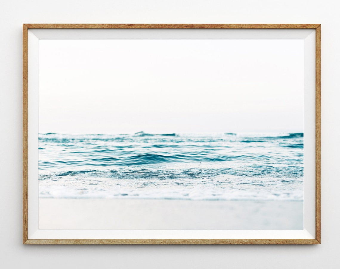 Large Horizontal Wall Art Prints Ocean Print Beach Poster Coastal Decor ...