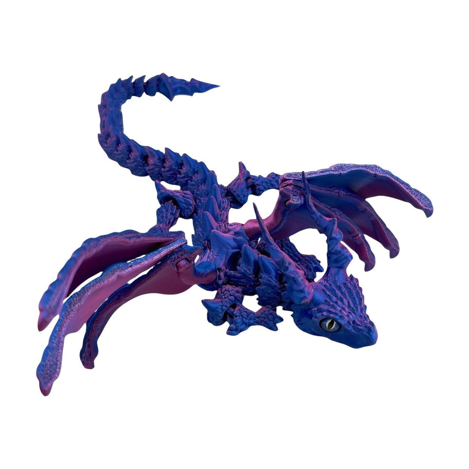 Large-Horned Scale Dragon Figure Model Ornament, Highly Articulated 3D ...