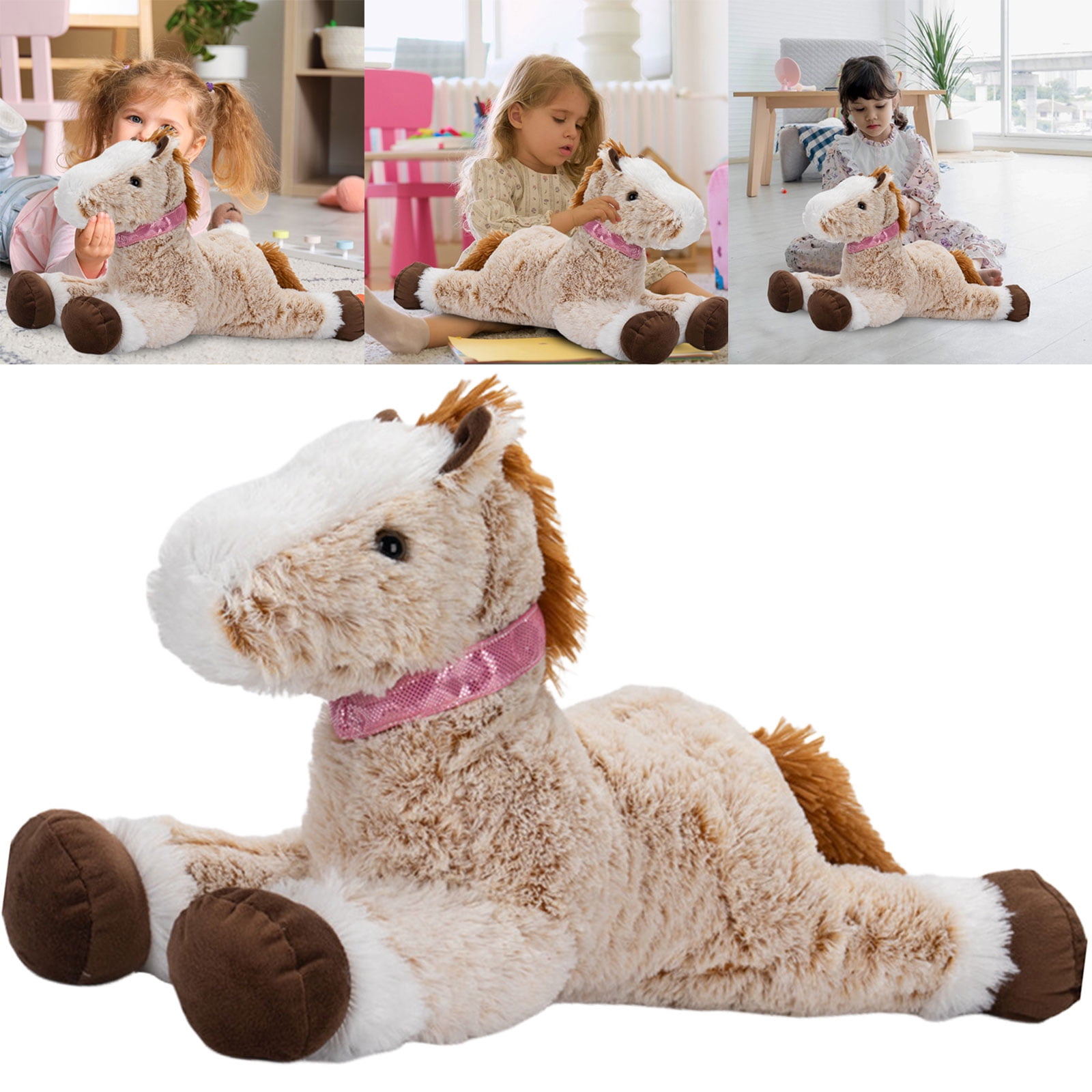 Large Horse Stuffed Animal for Boy Big Horse Plush Toy for Gir Ridable ...