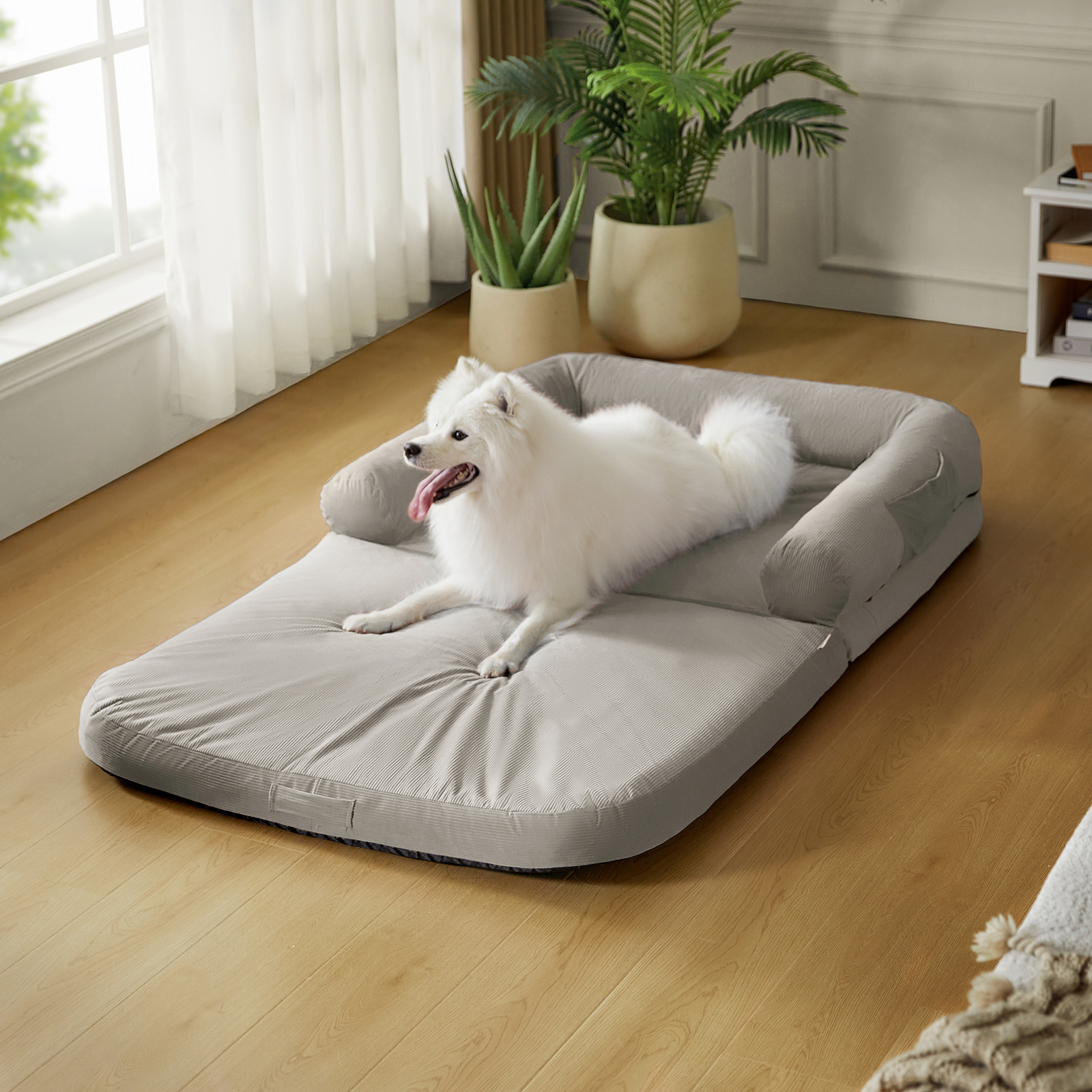 Extra Large Orthopedic Dog Bed with Waterproof Cover and Cooling Mat ...
