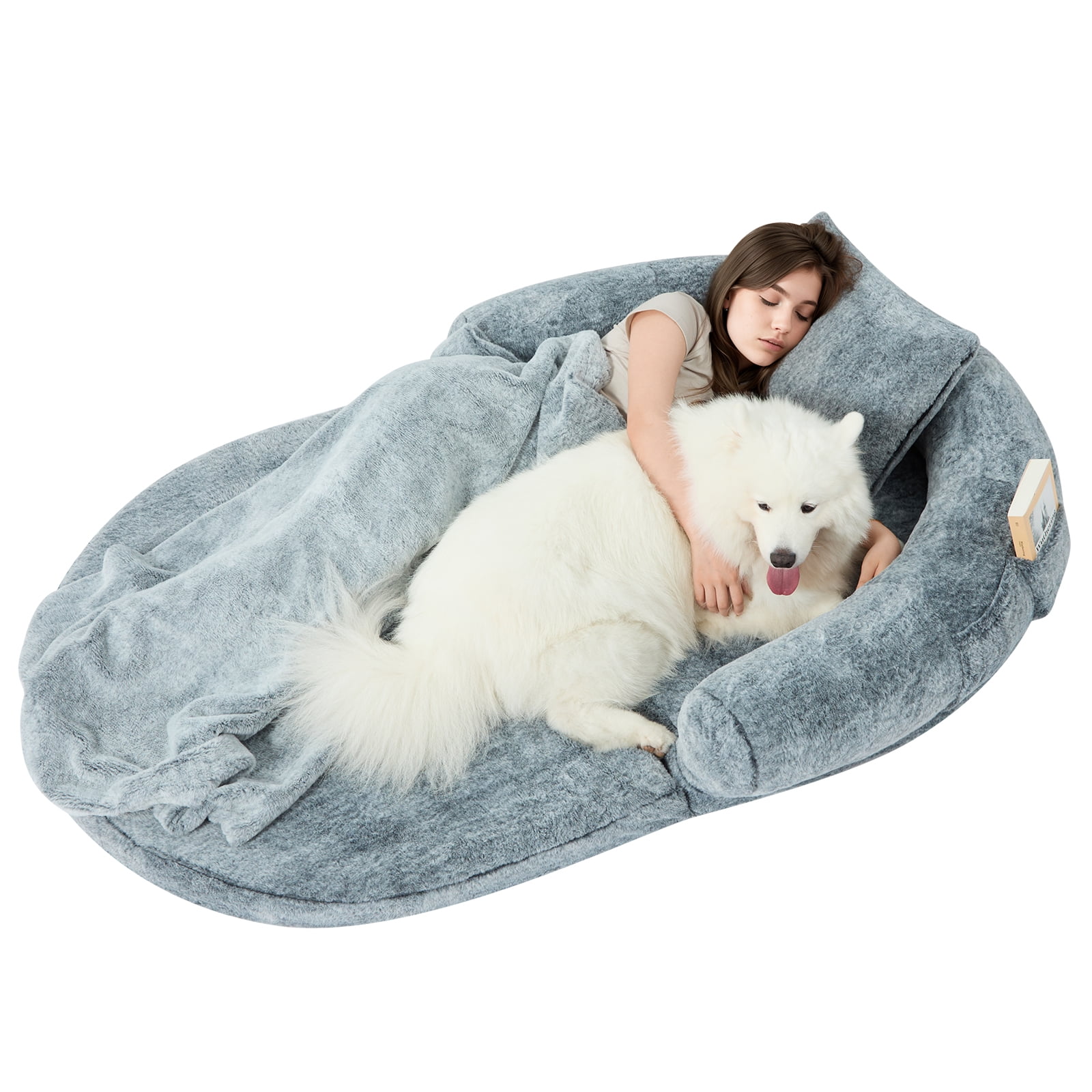 Large Human Dog Bed for Adult,Plufl Human Dog Beds for Large Dogs ...