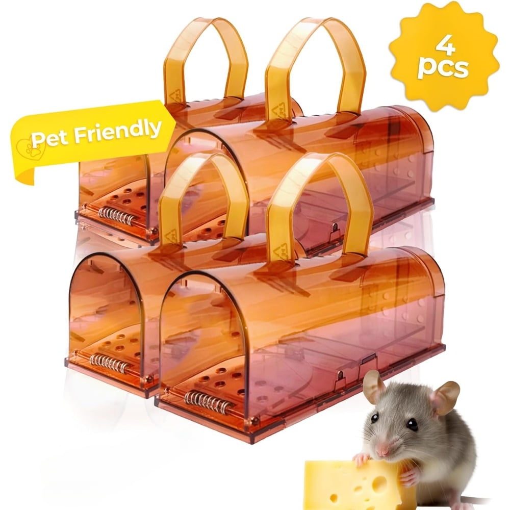 Large Humane Mouse Trap Indoor/Outdoor No See Kill 2 Pack - Mice Mouse ...