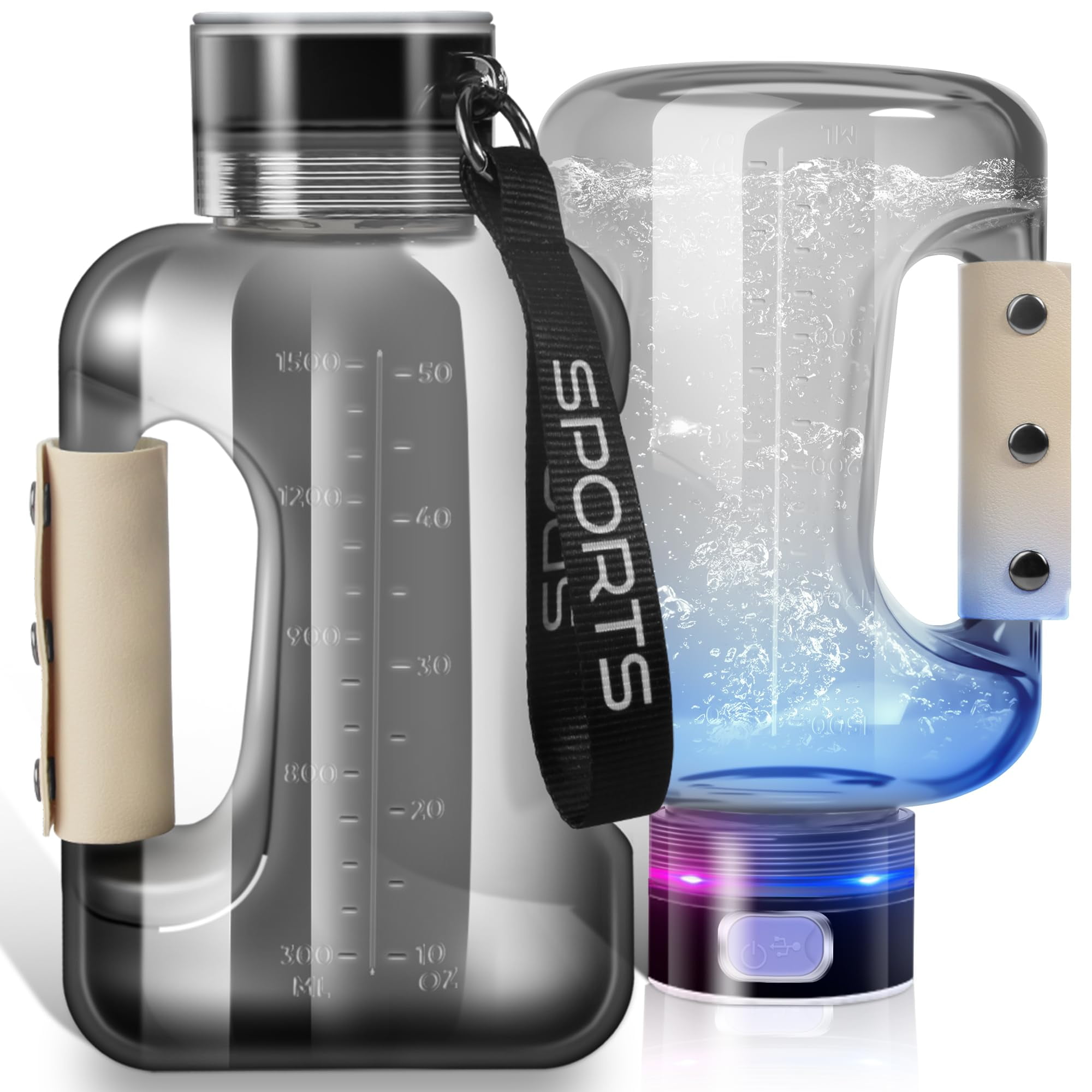 Large Hydrogen Water Bottle, Hydrogen Water Bottle Generator, 1.5L ...