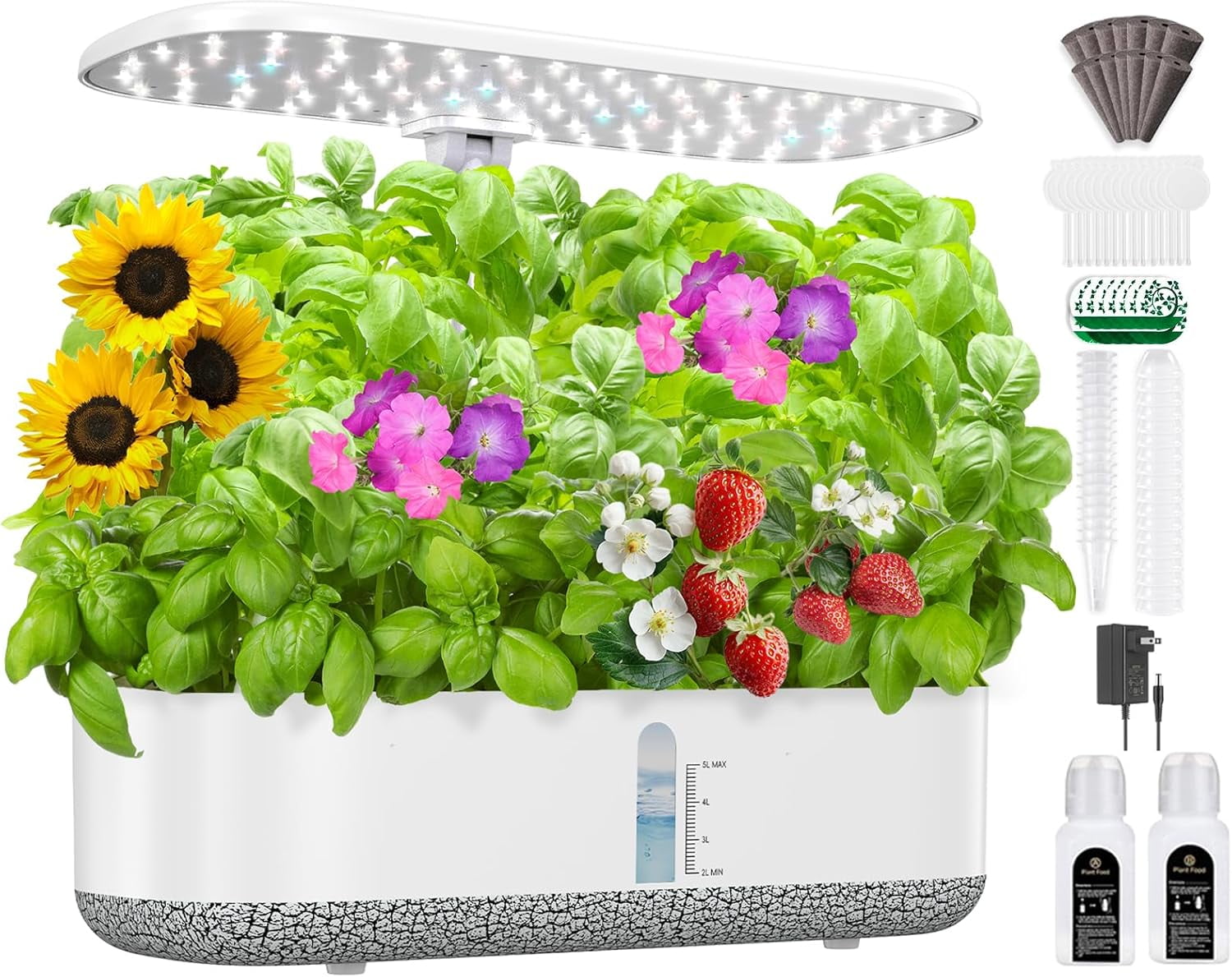 Large Hydroponics Growing System 14 Pods, Indoor Garden with Grow Light ...