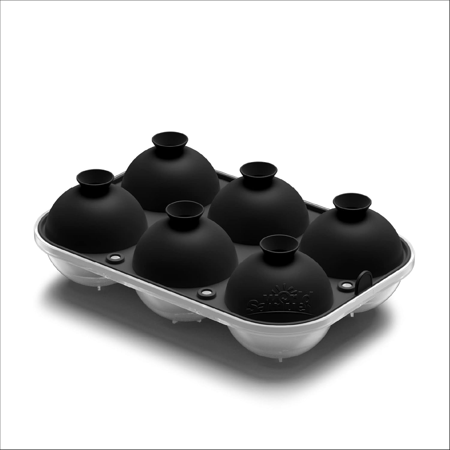 Large Ice Ball Maker with Lid, 6 x 2.5 Inch Ice Balls - BPA Free, Easy ...