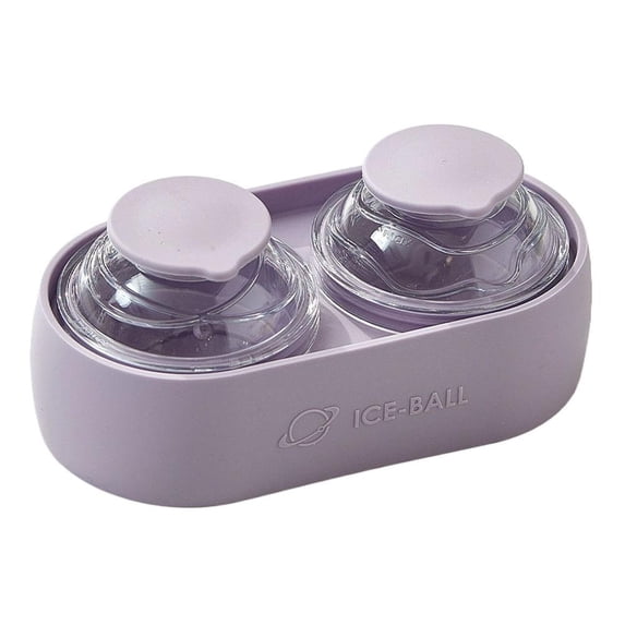 Large Ice Ball Maker Mold with Lid & Straw, 2 Cavity Silicone Round Ice ...