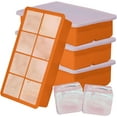 Large Ice Cube Tray, 4 Pack Silicone Ice Cube Mold with Lid, 2 Inch ...