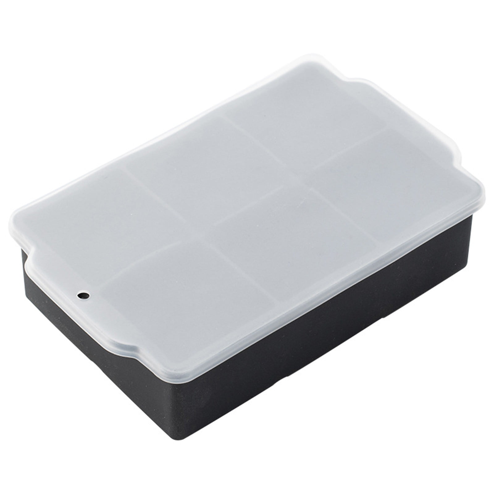Large Ice Cube Tray with Lid,Stackable Big Silicone Square Ice Cube ...