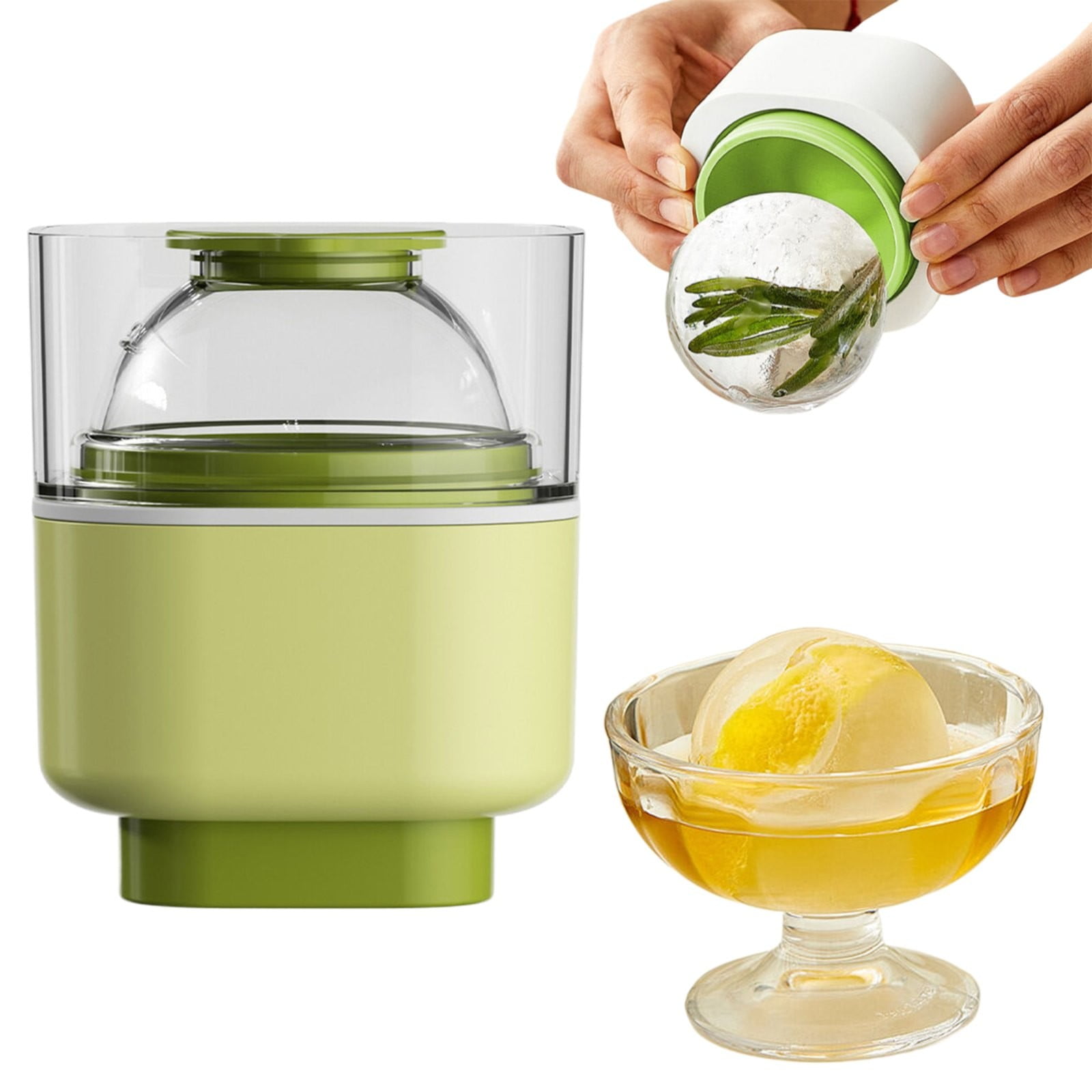 Large Ice Maker Sealed Silicone Round Ice Cube Tray With For & Cold ...