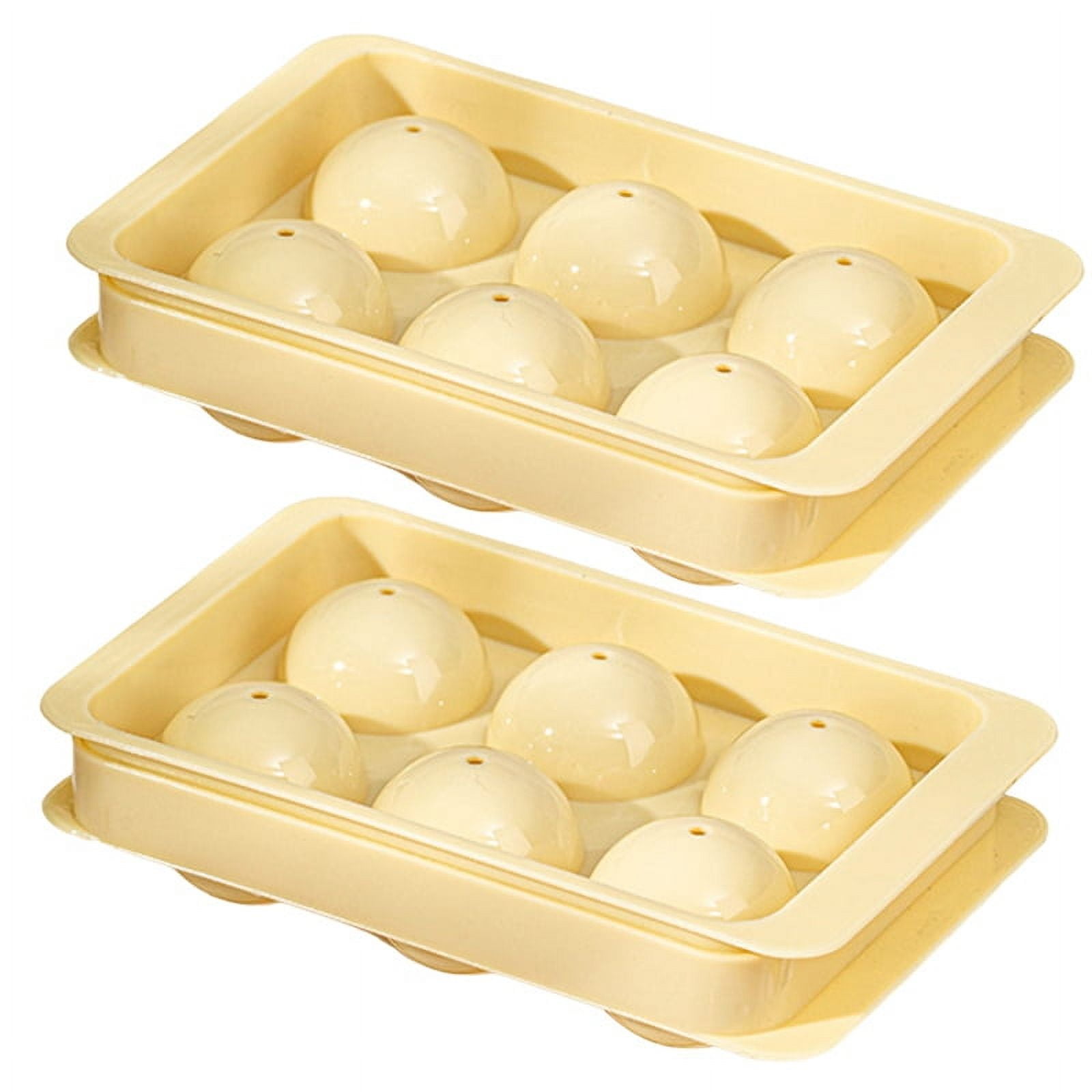 Large Ice Square Molds, 2 INCH Space-Saving Whiskey Mold, Leak-Free Round Khaki Tray - Walmart.com