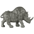 Large Iconic African Rhinoceros Figurine -Silver-Benzara - Walmart.com
