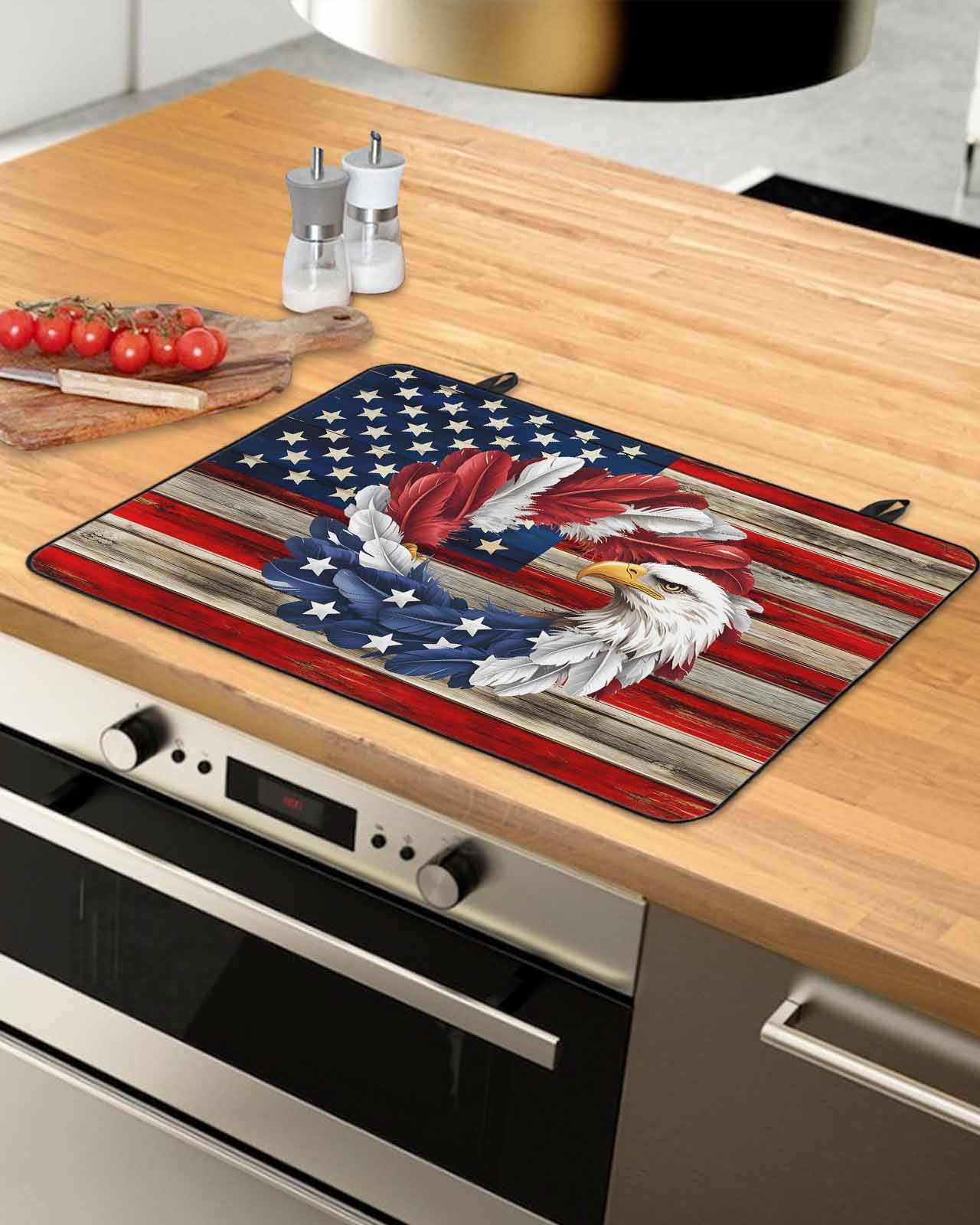 Large Induction Cooktop Protector Mat American Flag Stove Top Covers ...