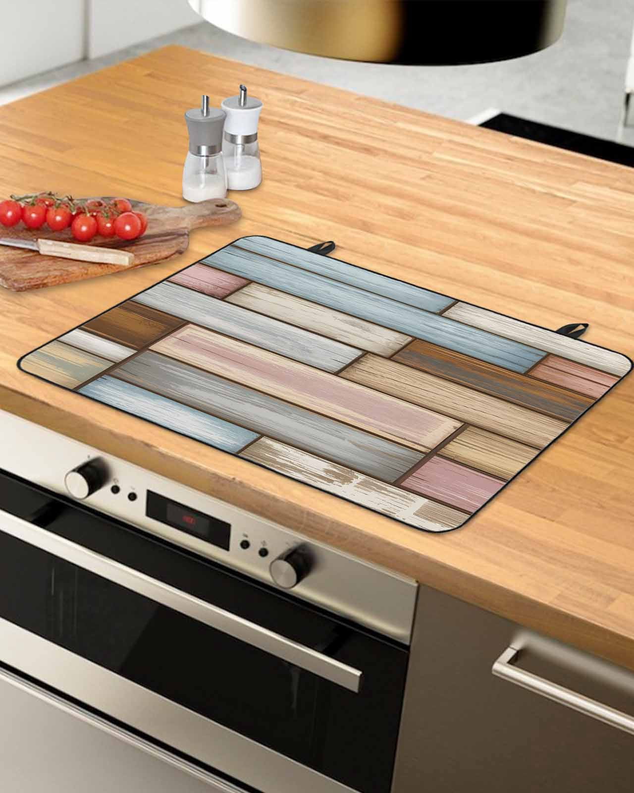 Large Induction Cooktop Protector Mat Brown Pink Vintage Stove Top ...