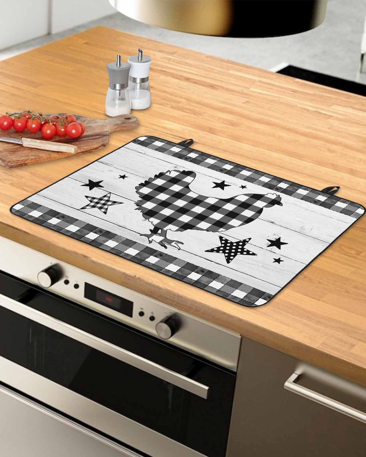 Large Induction Cooktop Protector Mat Chicken Hen Stove Top Covers for ...