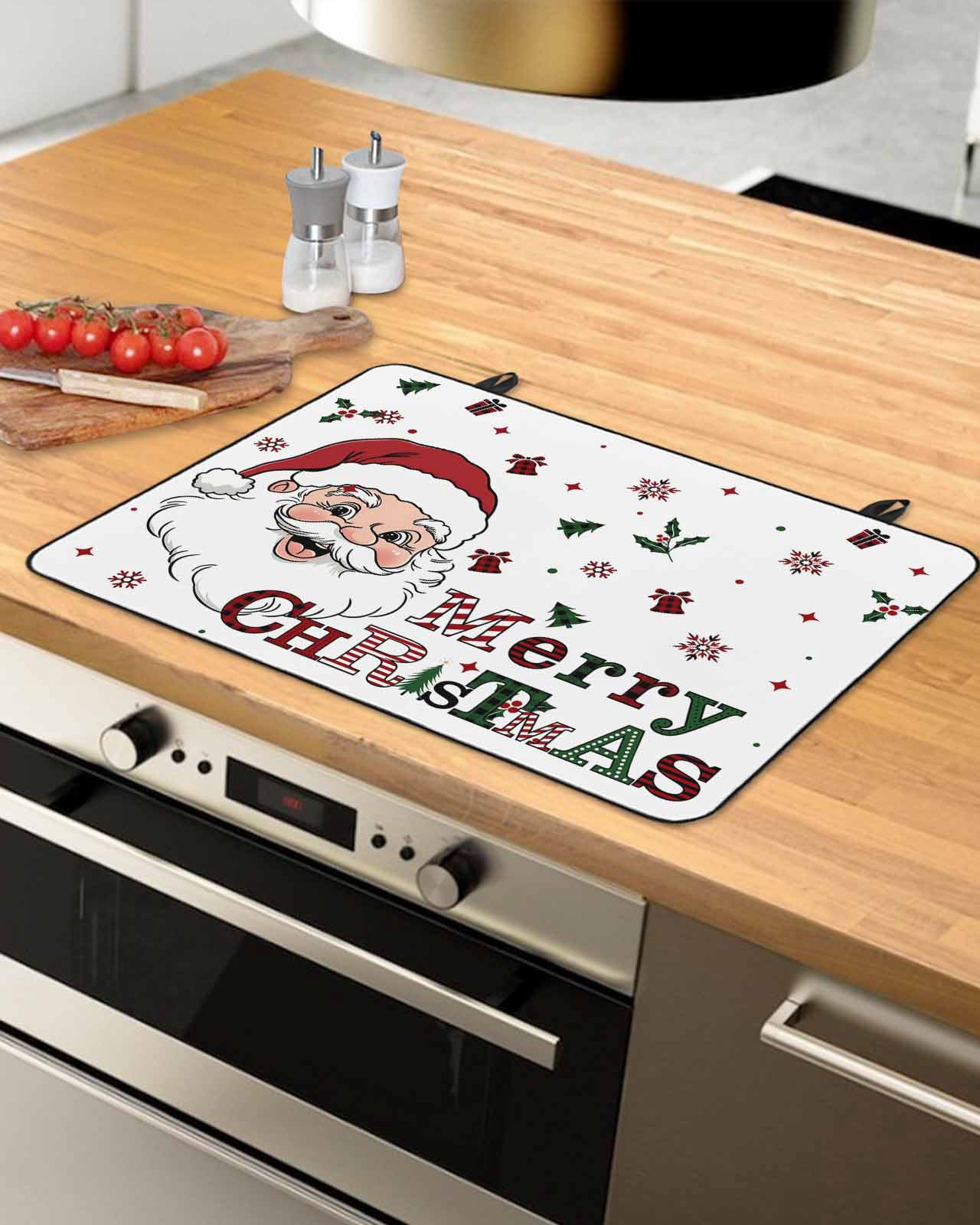 Large Induction Cooktop Protector Mat Christmas Santa Stove Top Covers ...
