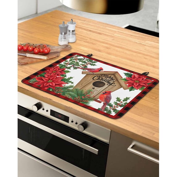 Large Induction Cooktop Protector Mat Christmas Stove Top Covers for ...