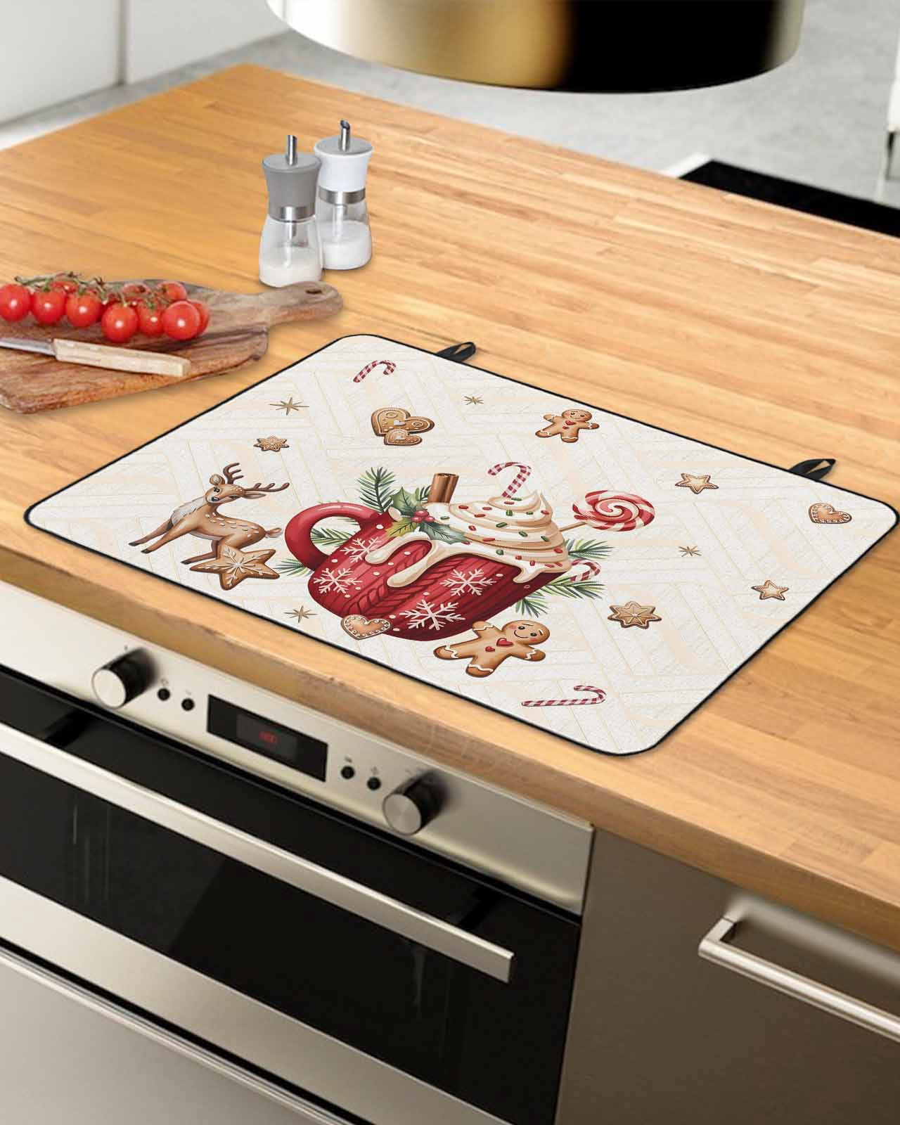 Large Induction Cooktop Protector Mat Christmas Stove Top Covers for ...