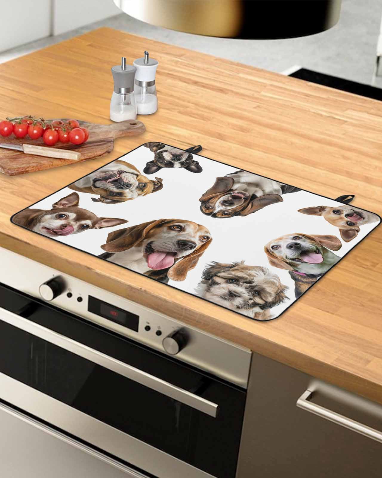 Large Induction Cooktop Protector Mat Cute Dogs Stove Top Covers for ...