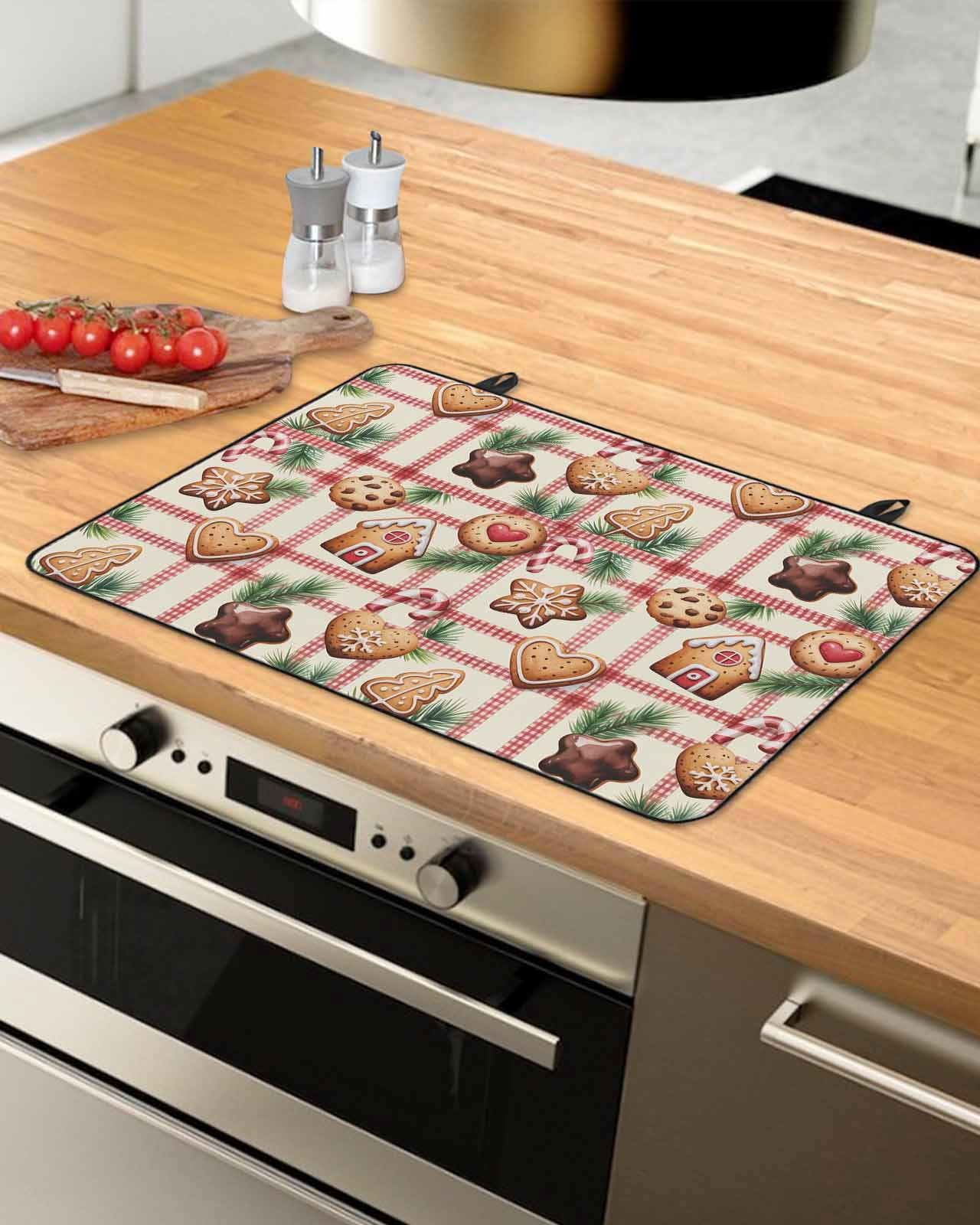 Large Induction Cooktop Protector Mat Gingerbread Man Stove Top Covers ...