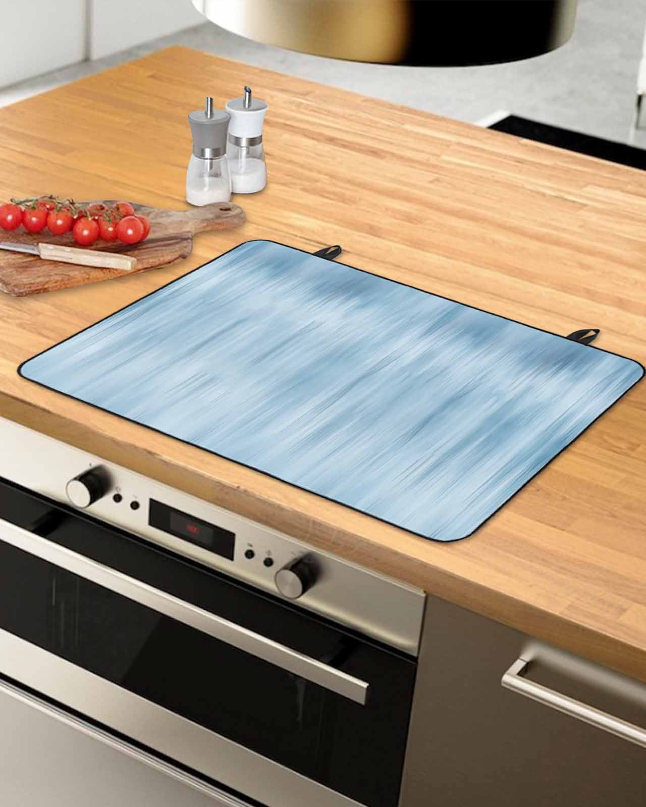 Large Induction Cooktop Protector Mat Light Blue Stove Top Covers for ...