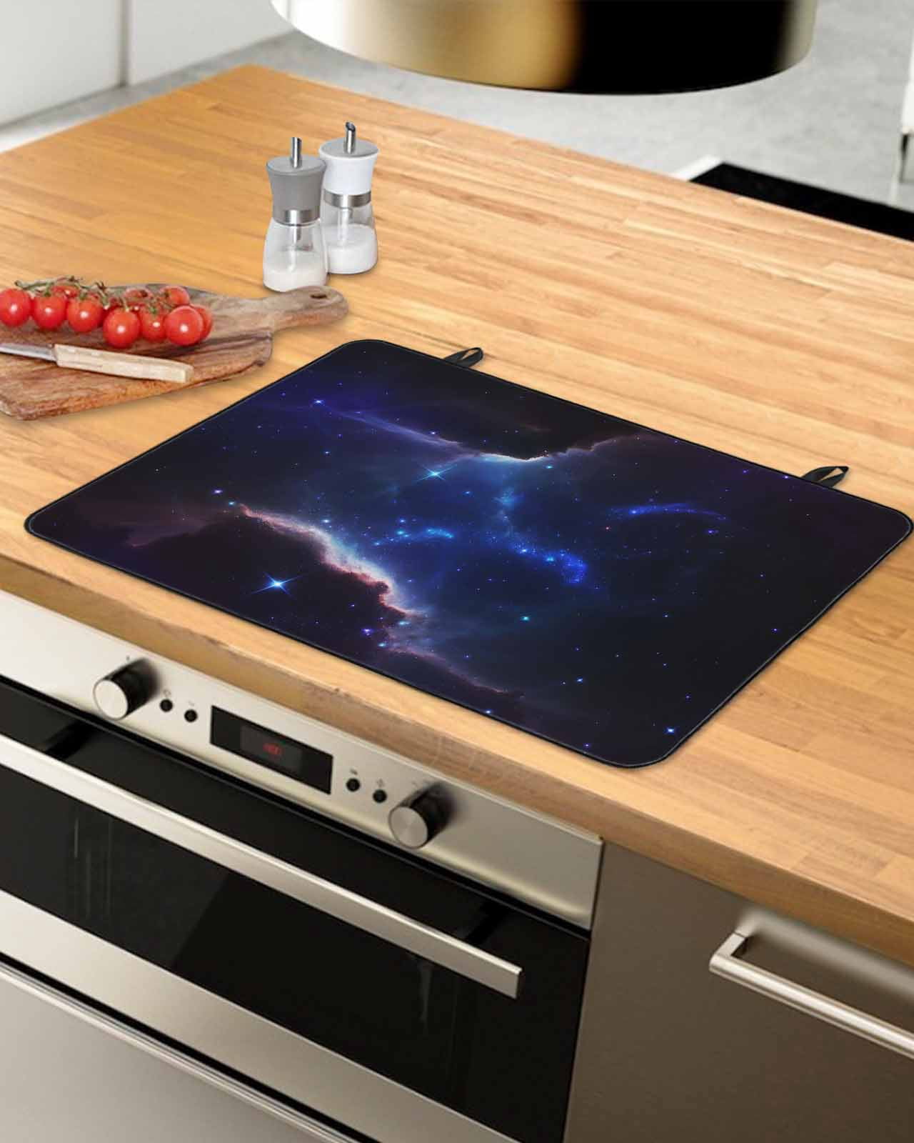 Large Induction Cooktop Protector Mat Navy Blue Sky Stove Top Covers ...