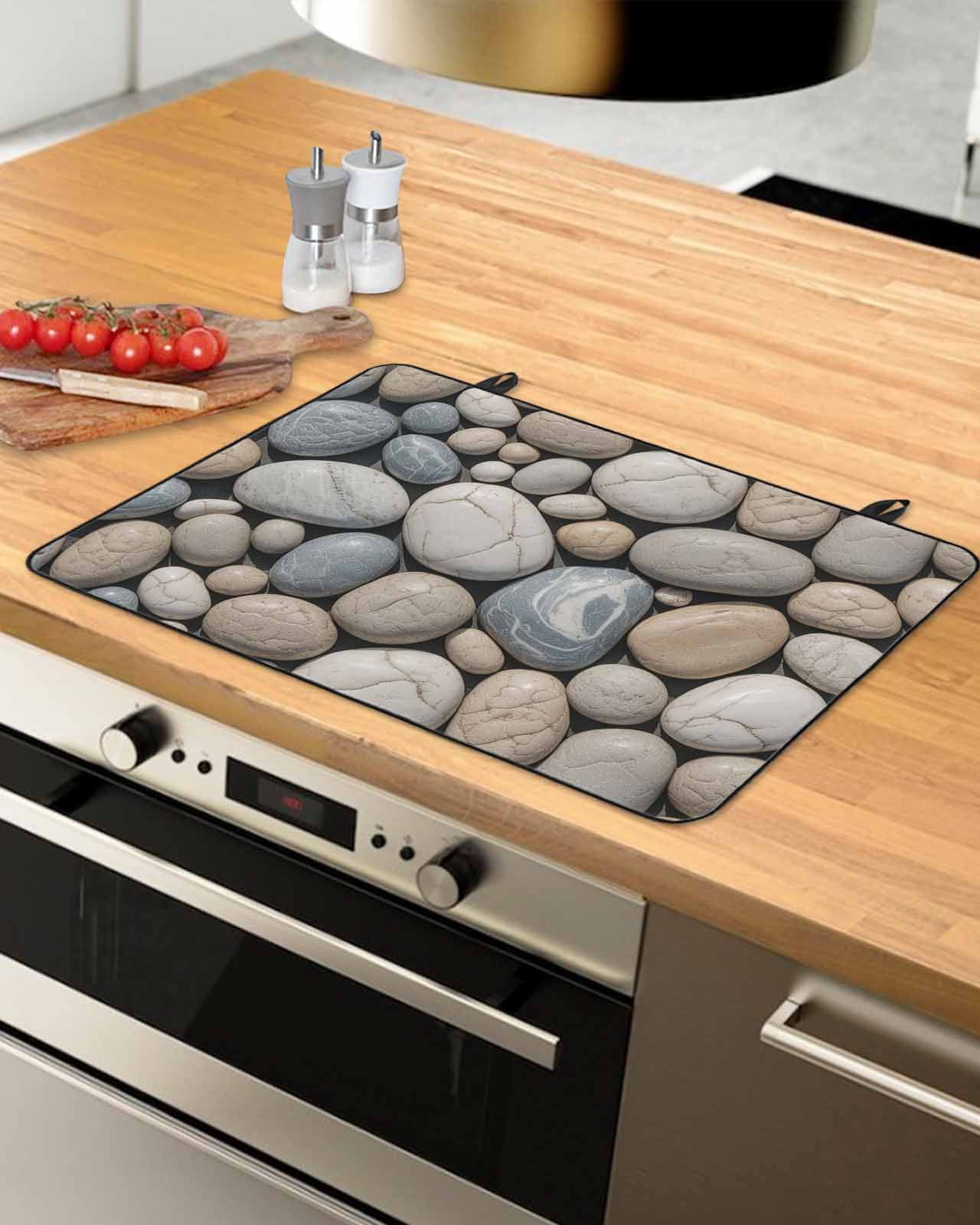 Large Induction Cooktop Protector Mat Pebble Stone Stove Top Covers for ...
