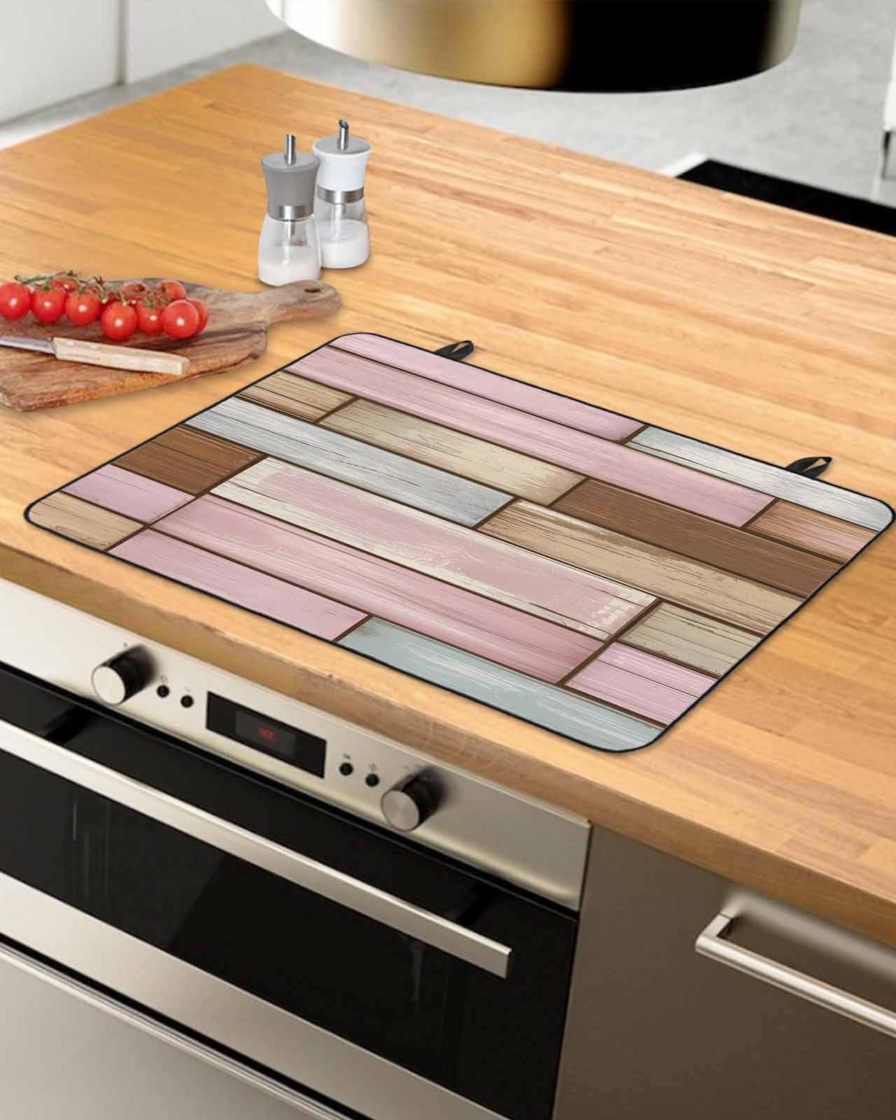 Large Induction Cooktop Protector Mat Pink Brown Vintage Stove Top ...