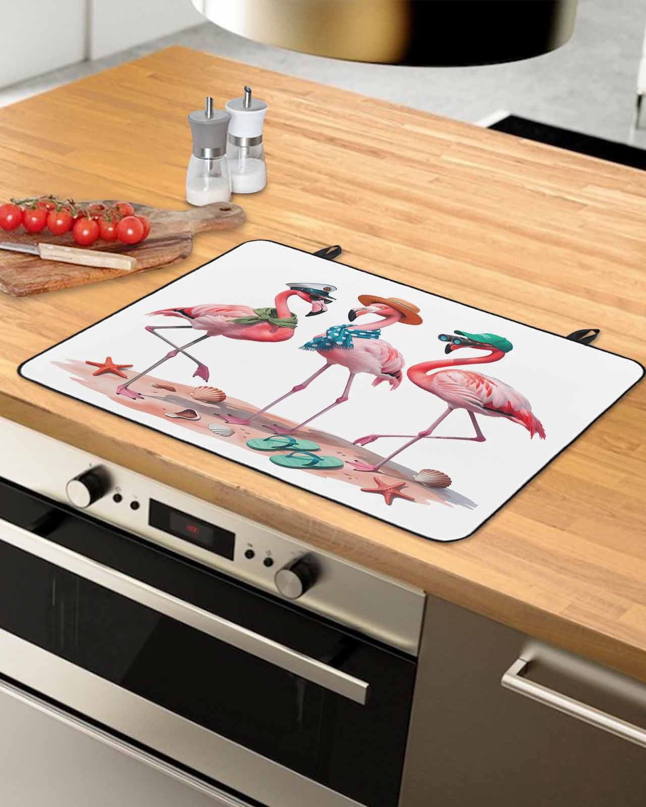 Large Induction Cooktop Protector Mat Pink Flamingo Stove Top Covers ...