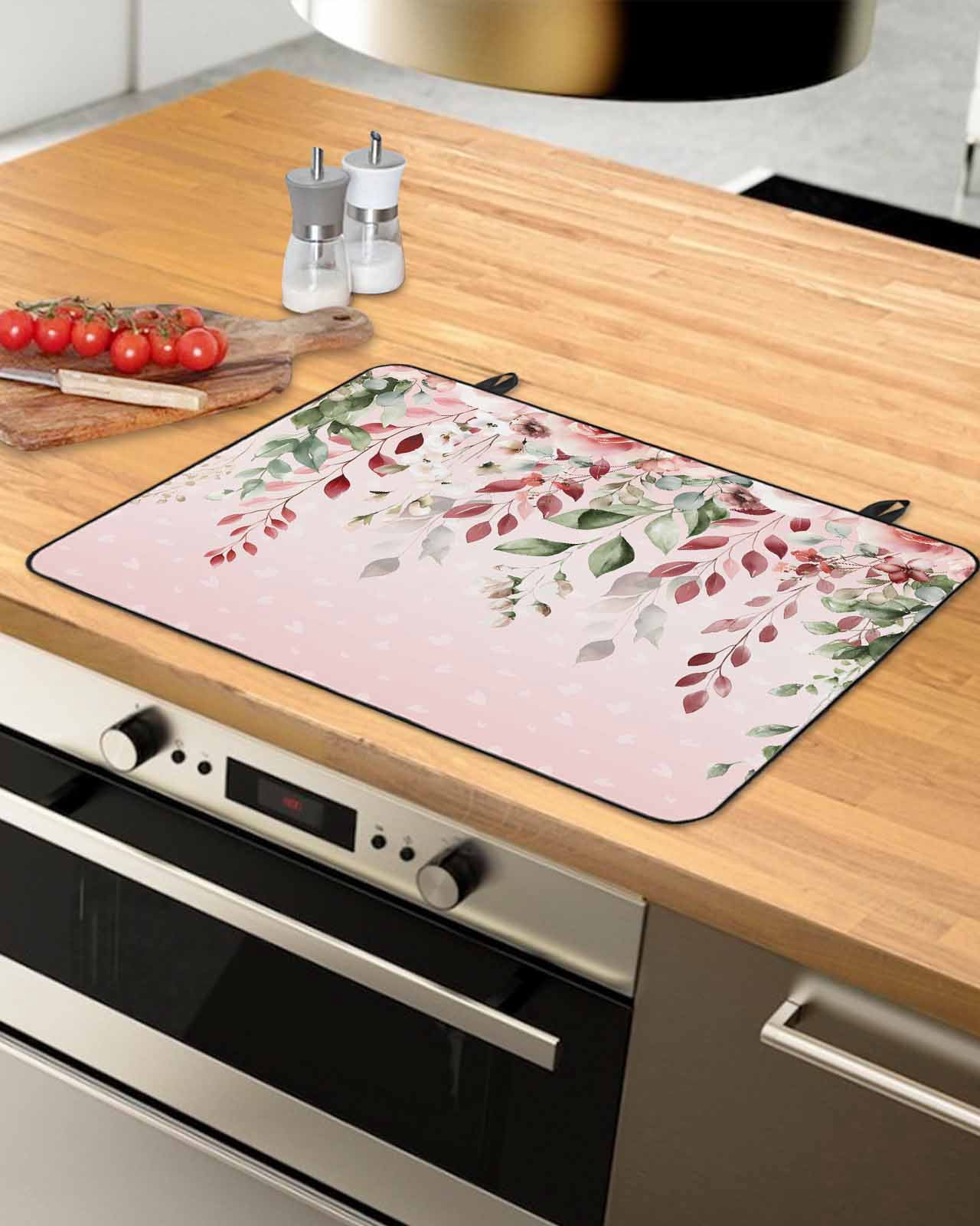 Large Induction Cooktop Protector Mat Pink Valentine's Day Stove Top ...