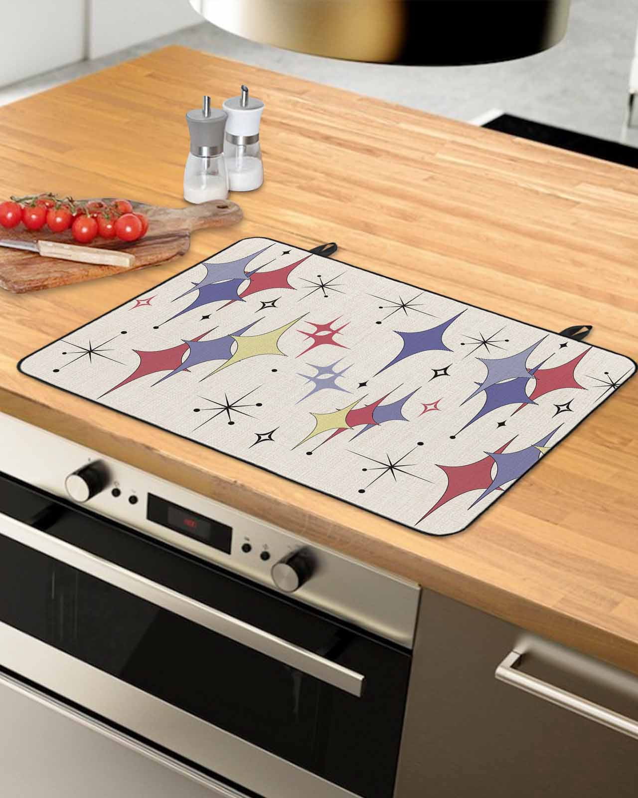 Large Induction Cooktop Protector Mat Red Yellow Diamond Stove Top ...
