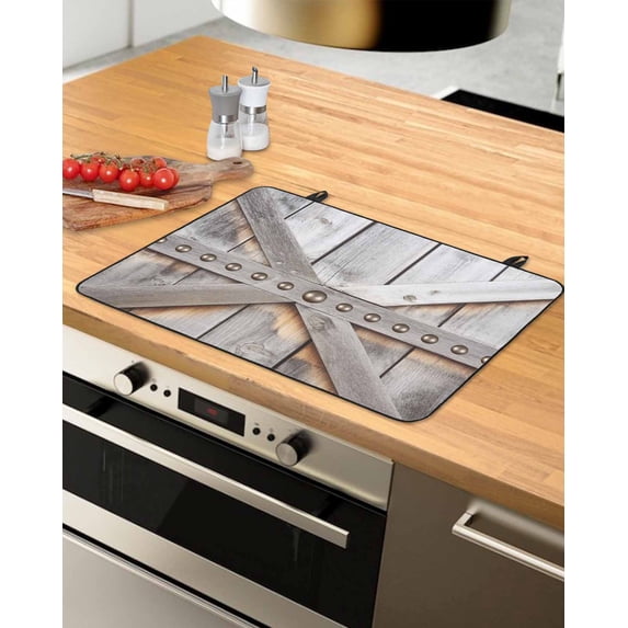 Large Induction Cooktop Protector Mat Retro Farms Stove Top Covers for ...