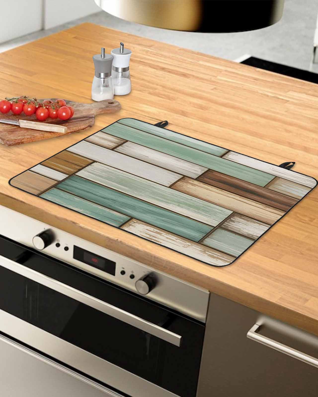 Large Induction Cooktop Protector Mat Sage Green Vintage Stove Top ...
