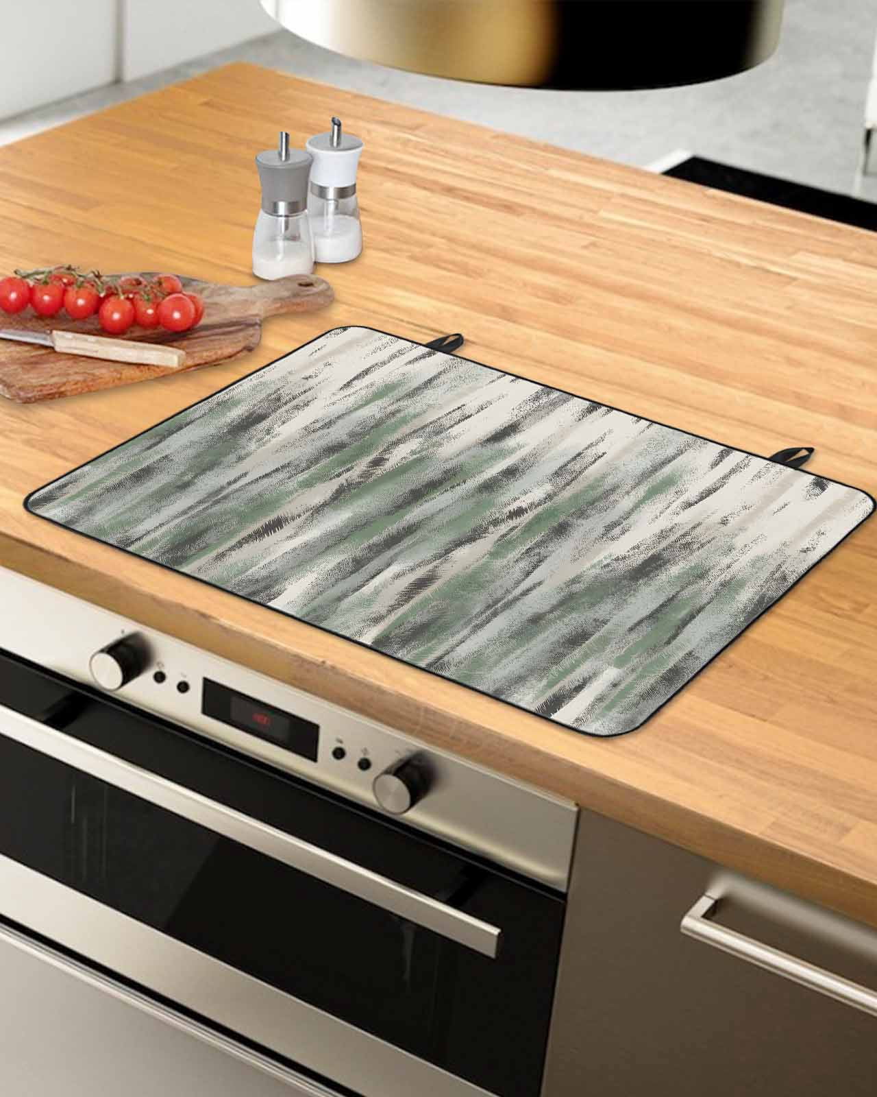 Large Induction Cooktop Protector Mat Sage Green Vintage Stove Top ...