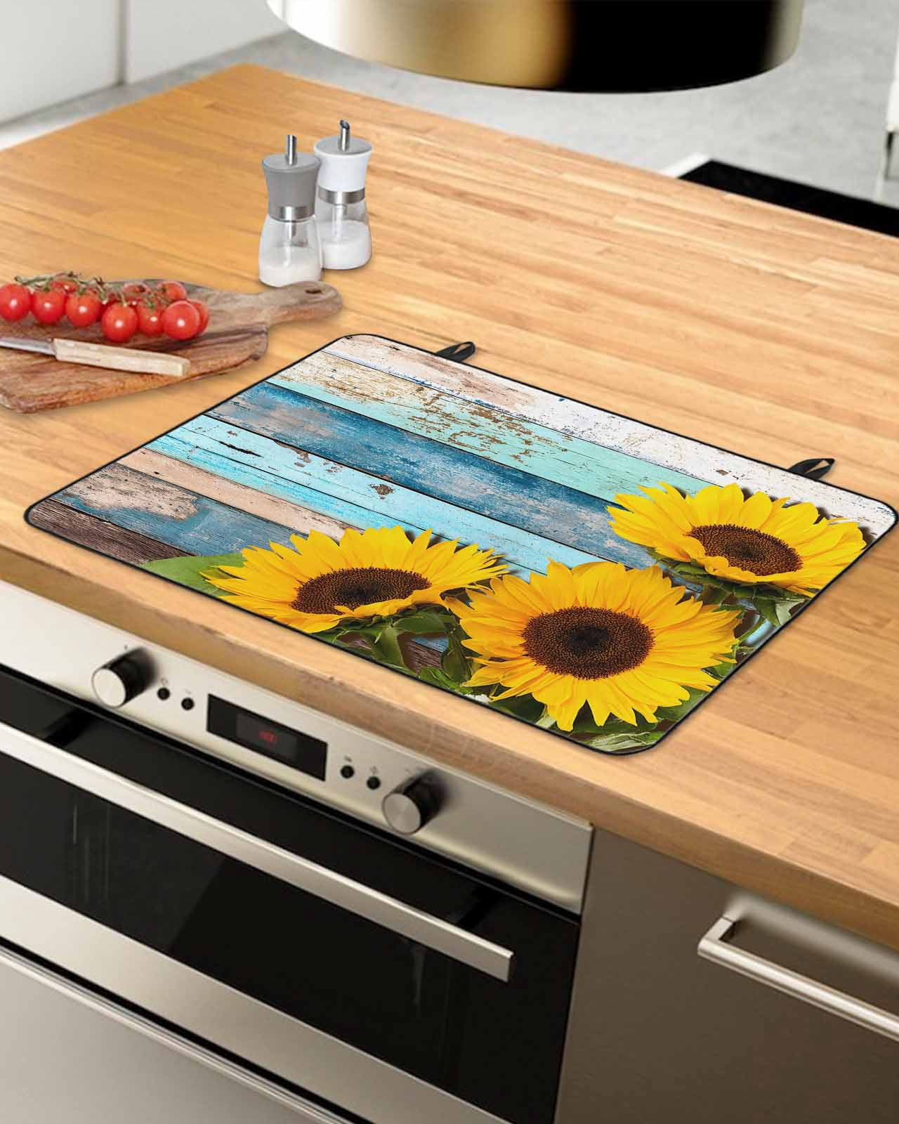 Large Induction Cooktop Protector Mat Spring Sunflowers Stove Top ...