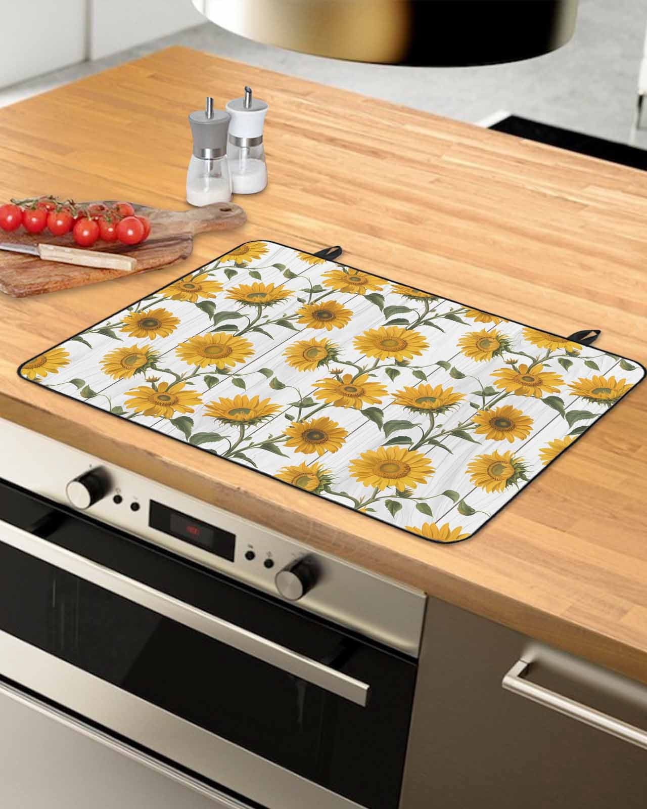 Large Induction Cooktop Protector Mat Sunflowers Stove Top Covers for ...