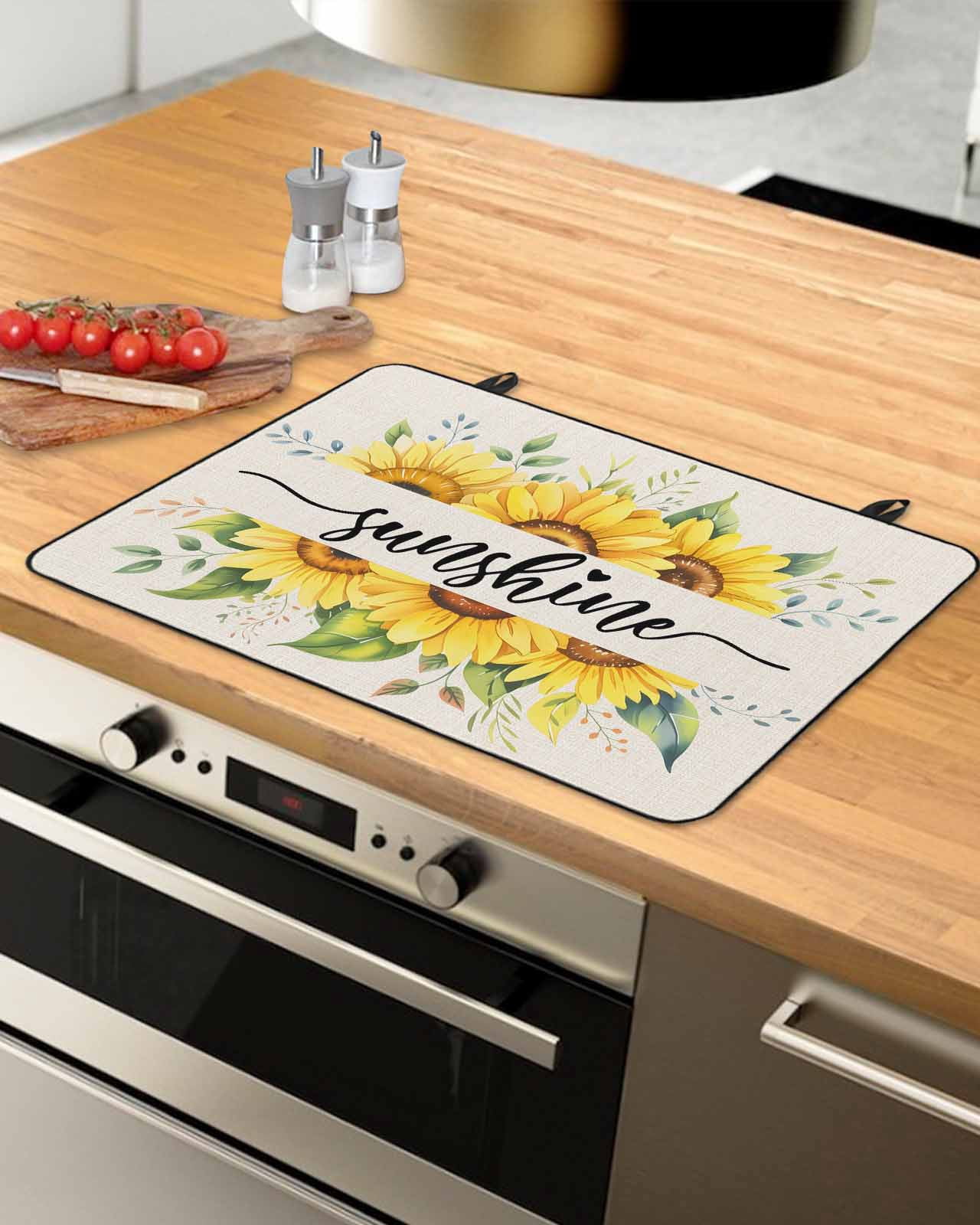 Large Induction Cooktop Protector Mat Sunflowers Stove Top Covers for ...