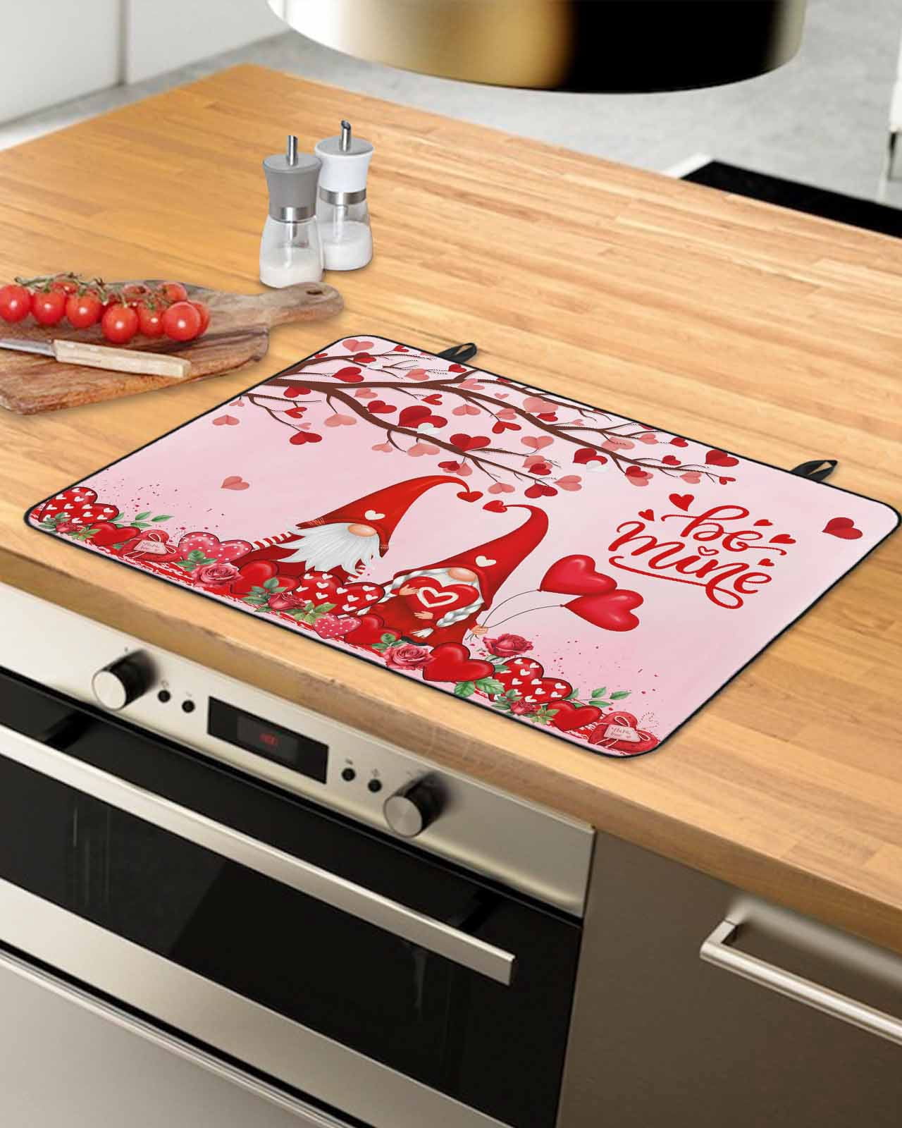 Large Induction Cooktop Protector Mat Valentine's Day Stove Top Covers ...