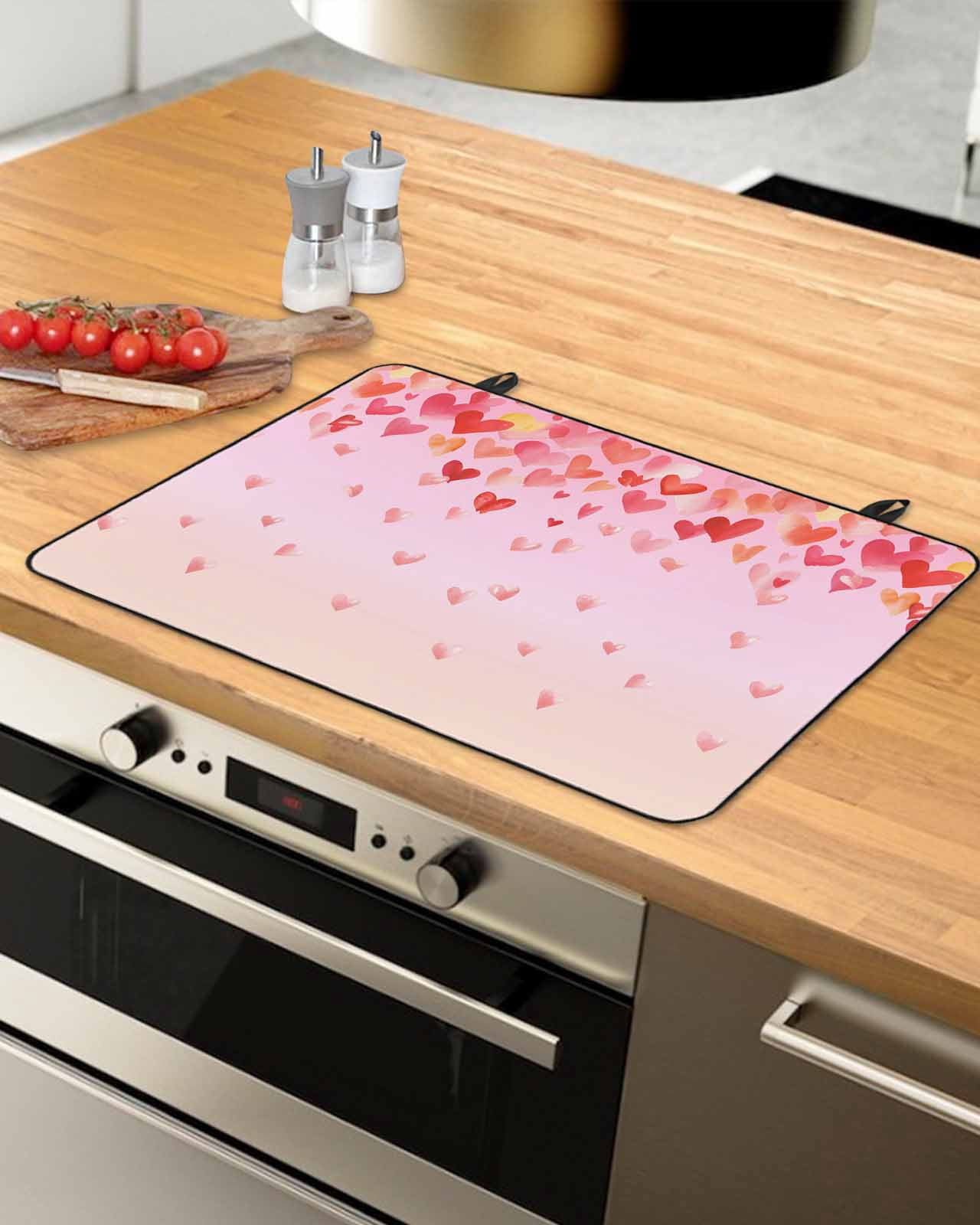 Large Induction Cooktop Protector Mat Valentine's Day Stove Top Covers ...