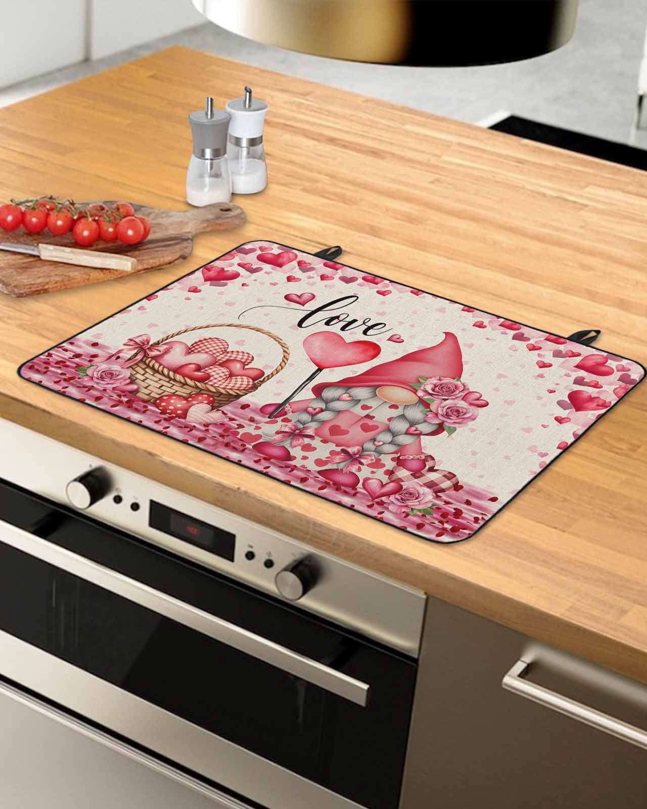 Large Induction Cooktop Protector Mat Valentine's Day Stove Top Covers ...
