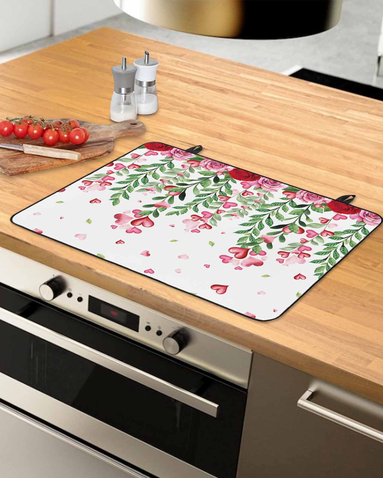 Large Induction Cooktop Protector Mat Valentine's Day Stove Top Covers ...