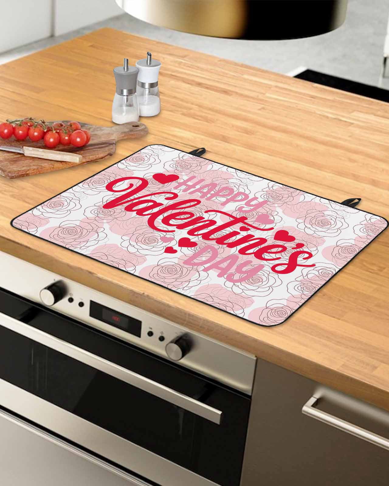 Large Induction Cooktop Protector Mat Valentine's Day Stove Top Covers ...