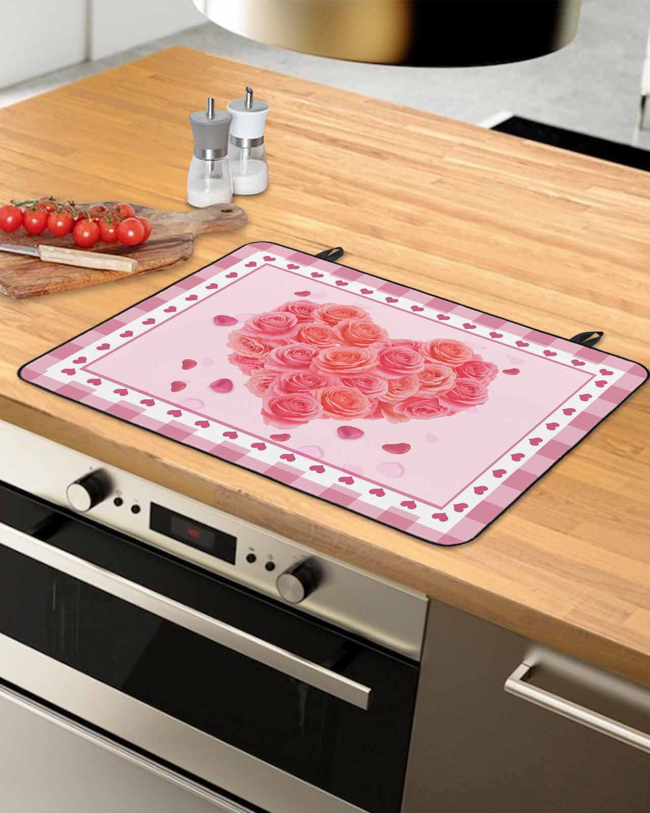 Large Induction Cooktop Protector Mat Valentine's Day Stove Top Covers ...