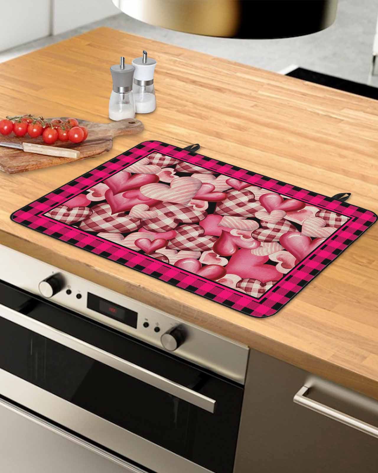 Large Induction Cooktop Protector Mat Valentine's Day Stove Top Covers ...