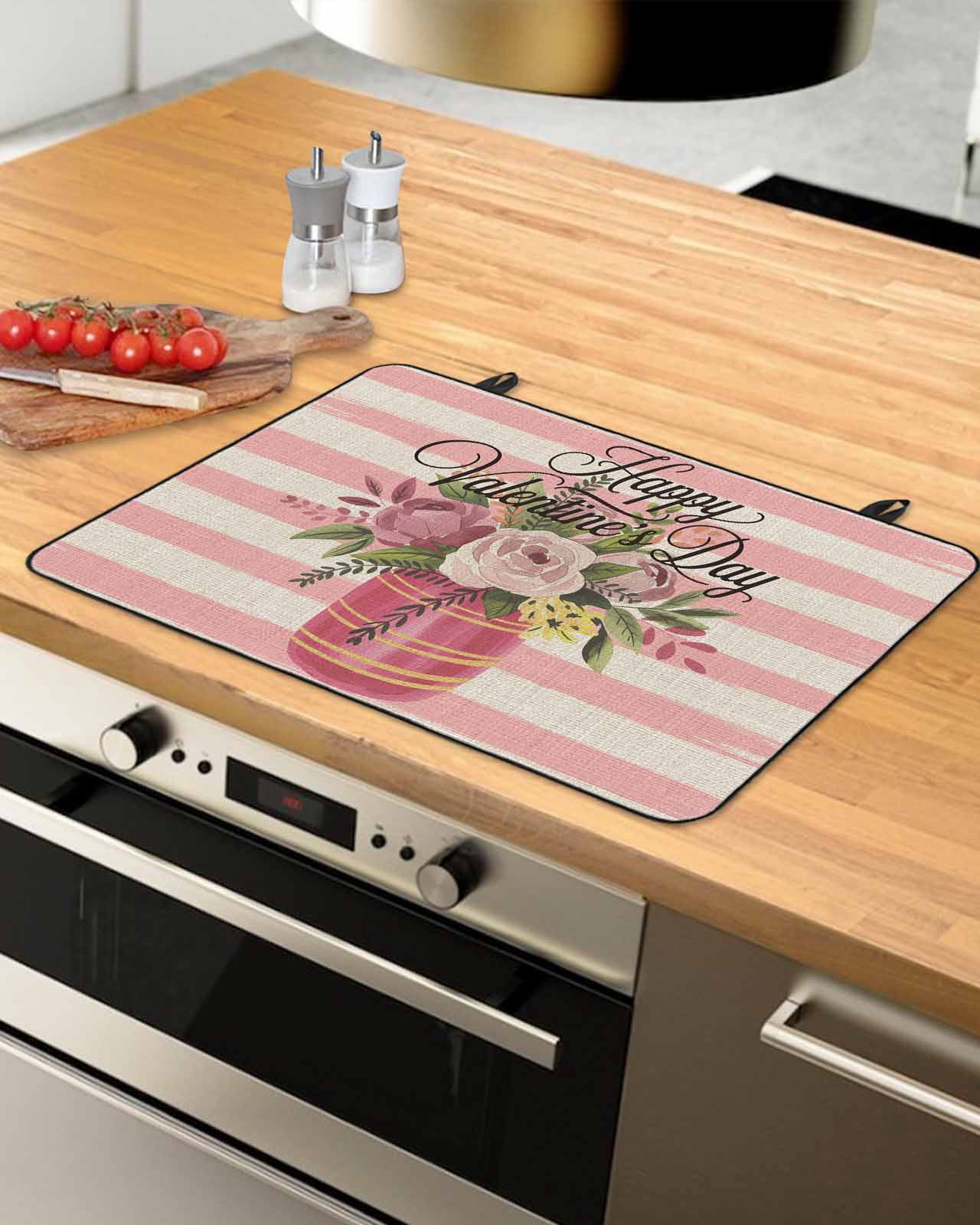 Large Induction Cooktop Protector Mat Valentine's Day Stove Top Covers ...