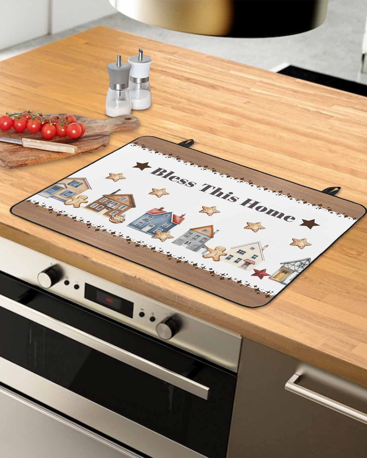 Large Induction Cooktop Protector Mat Vintage Gingerbread Stove Top ...